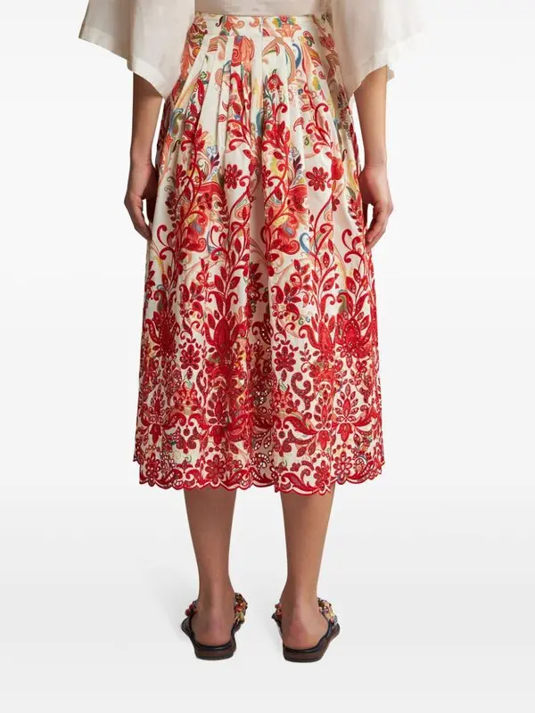 Etro Paisley-pattern Embroidered Midi Skirt