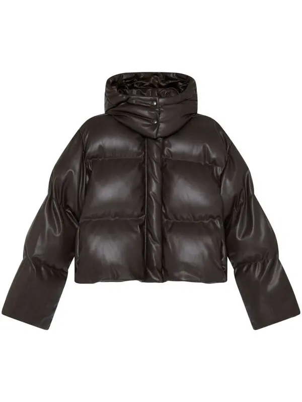 Stella McCartney Cropped Puffer Jacket - Brown