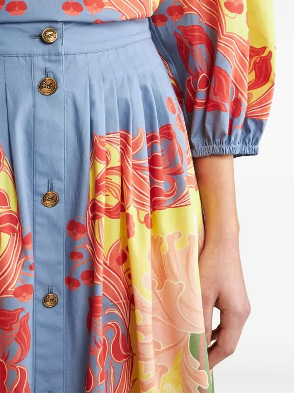 Etro Pleated Midi Skirt