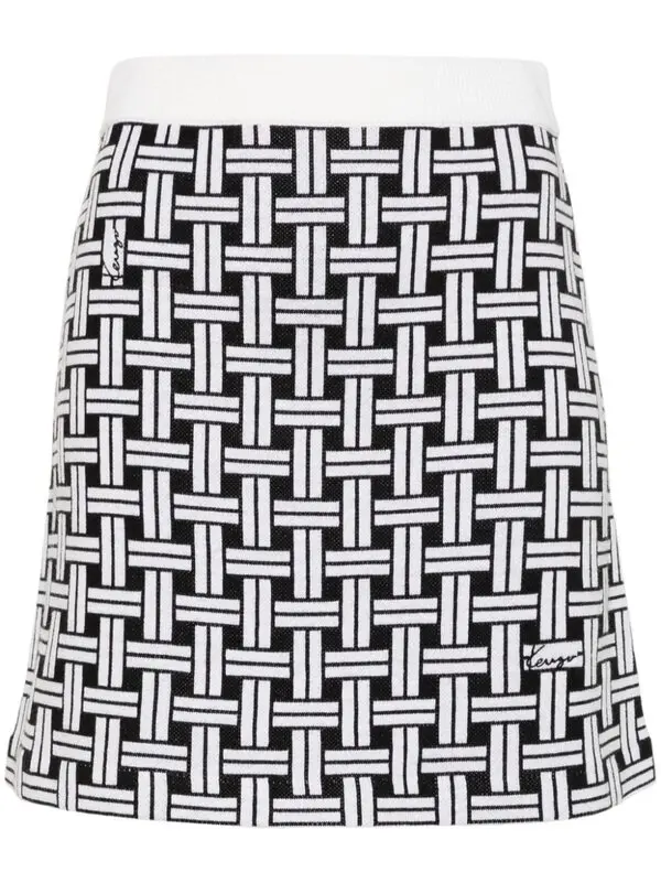 Kenzo Patterned Jacquard Mini Skirt