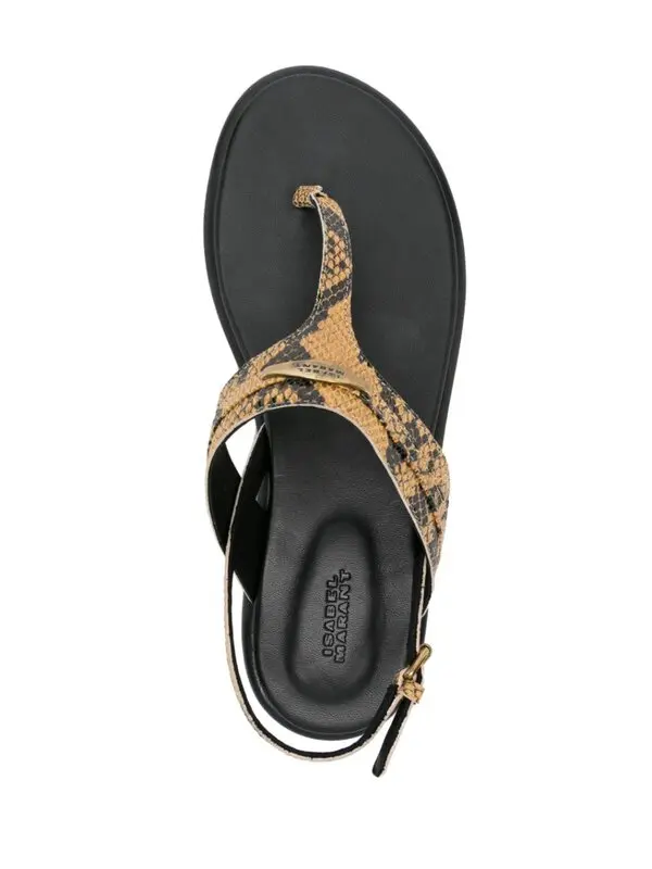Isabel Marant Étoile Nya Leather Sandals - Neutrals
