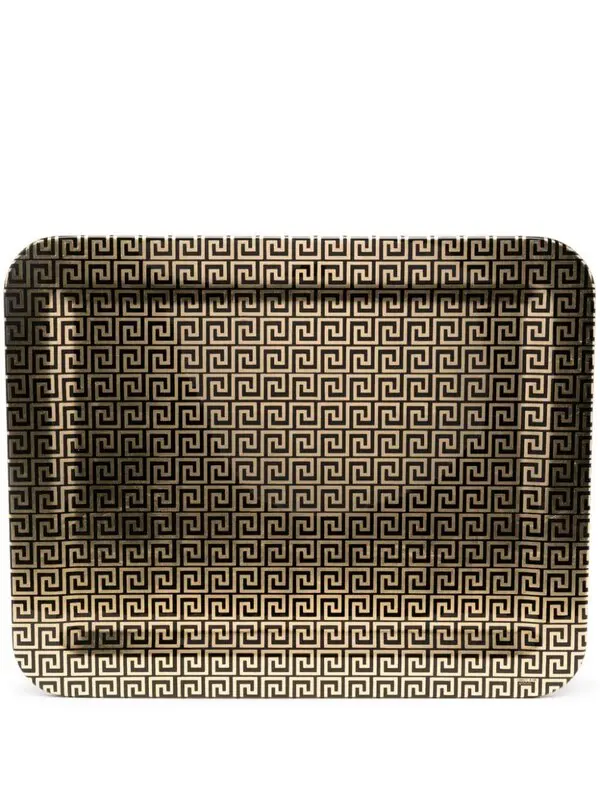 FORNASETTI Greca Geometric-print Tray - Black