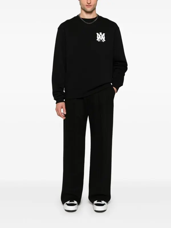 Amiri Logo Print Cotton Sweatshirt - Black