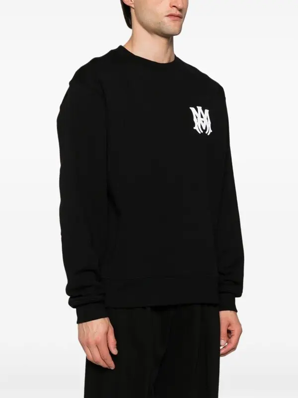 Amiri Logo Print Cotton Sweatshirt - Black