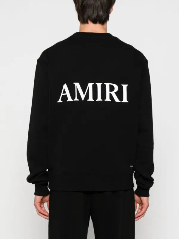 Amiri Logo Print Cotton Sweatshirt - Black