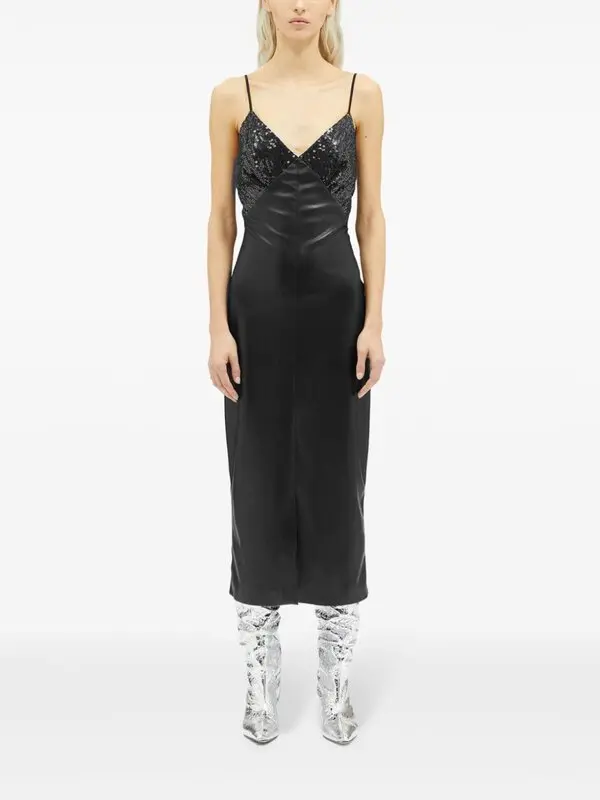 MSGM Sequin-embellished Midi Dress