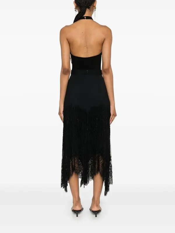 NISSA Faux-pearl Halterneck Bodysuit