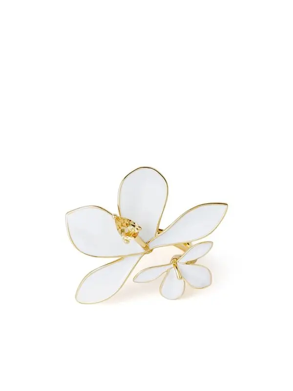 Shanghai Tang Ginger Flower Enamel Ring