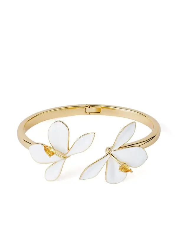 Shanghai Tang Ginger Flower Open-cuff Bracelet - Gold