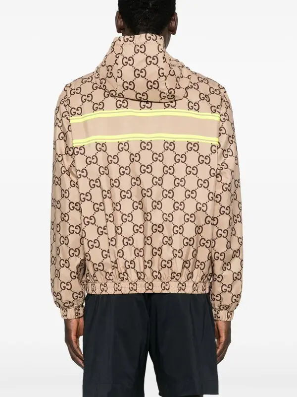 Gucci Gg Supreme Print Hooded Jacket