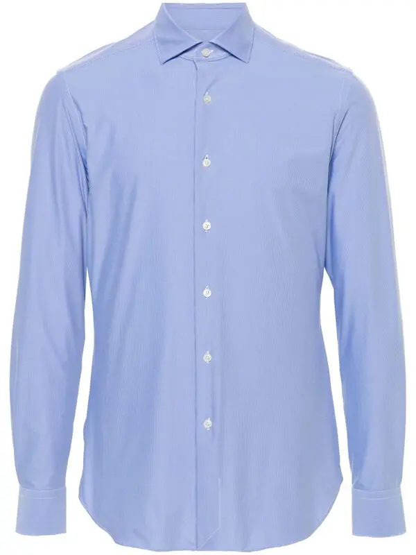 XACUS Spread-collar Textured Shirt