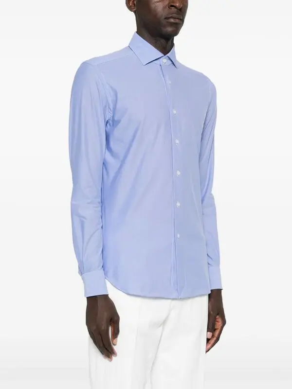 XACUS Spread-collar Textured Shirt