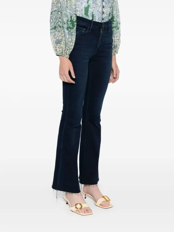 MOTHER The Weekender Fray Bootcut Jeans - Blue