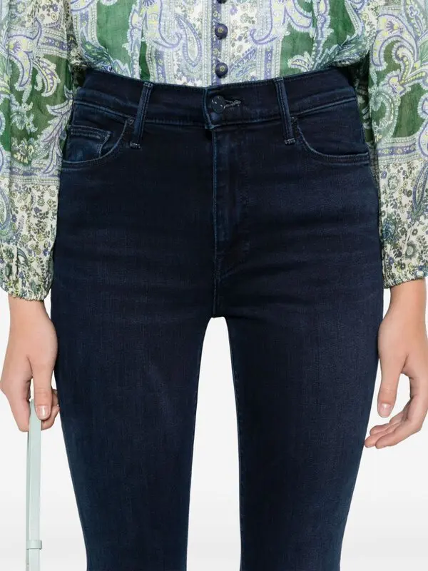 MOTHER The Weekender Fray Bootcut Jeans - Blue