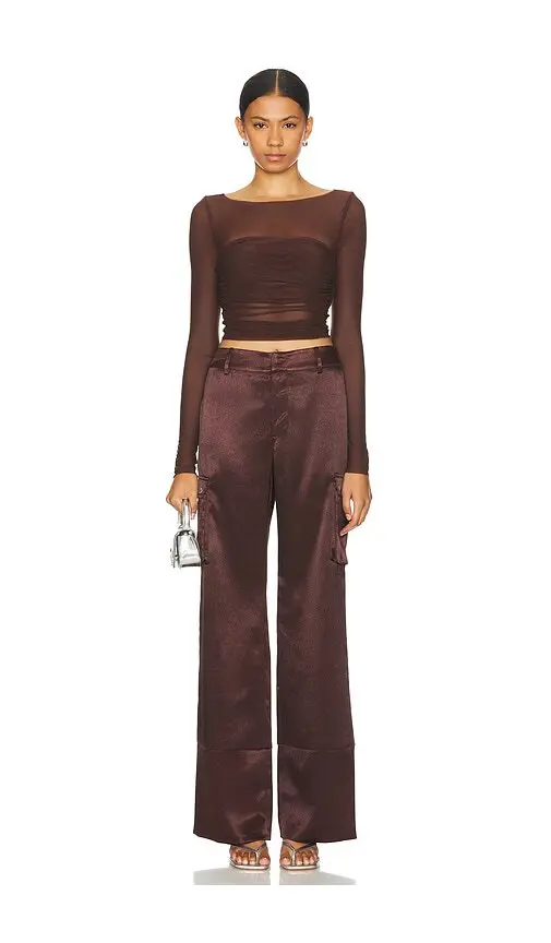 SEROYA Galia Satin Cargo Pant