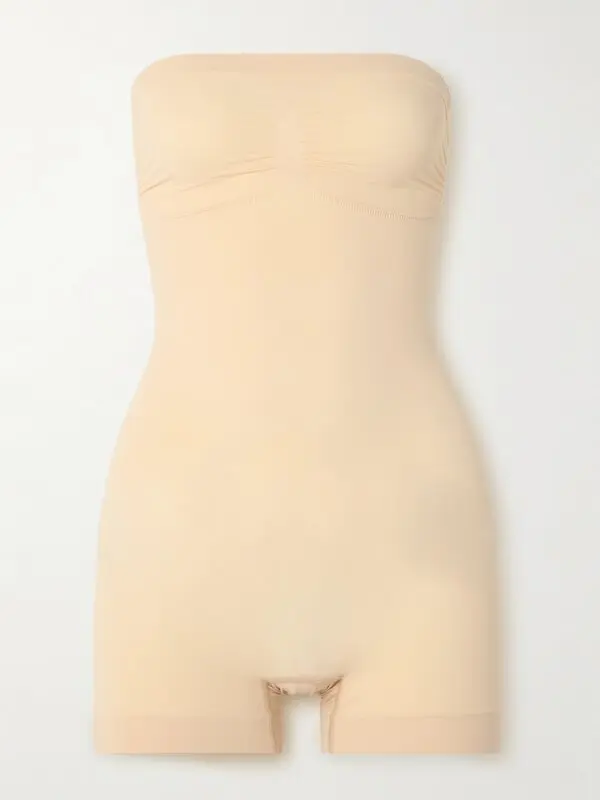 SKIMS Seamless Sculpt Strapless Shortie Bodysuit - Neutrals