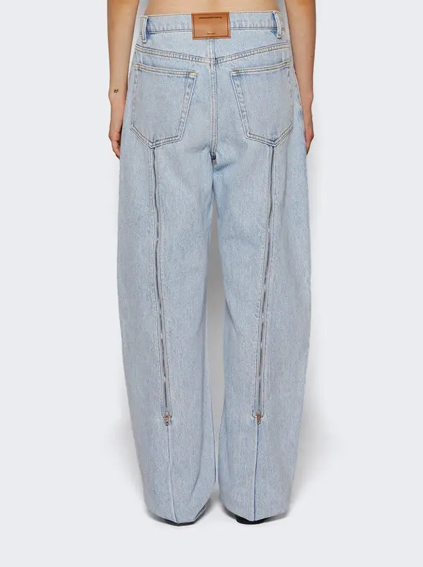 Alexander Wang Zipped Back Slit Wide-leg Jeans