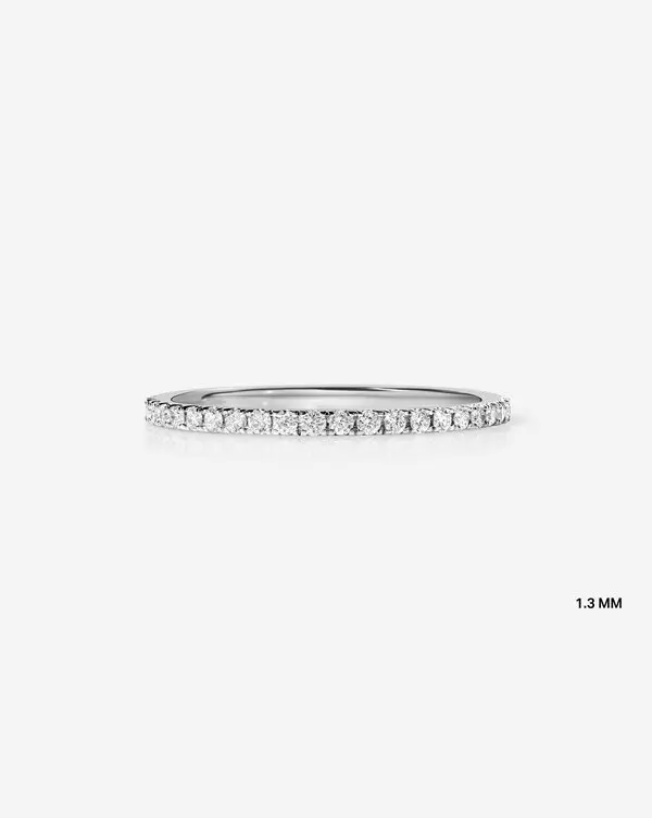 Ring Concierge 1.3 Mm Pave Diamond Eternity Ring In 14k Yellow Gold - One-color