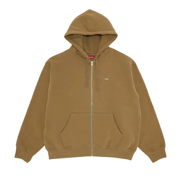 Supreme Small Box Zip Up Hooded Sweatshirt - Tan