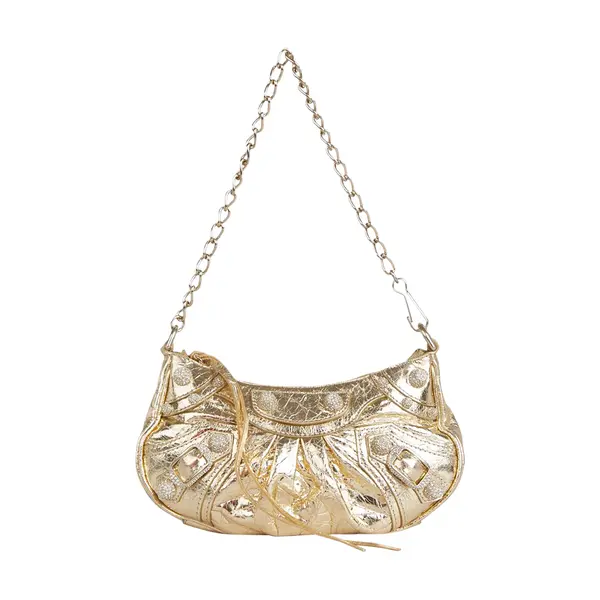 Balenciaga Le Cagole Mini Purse With Chain - Gold