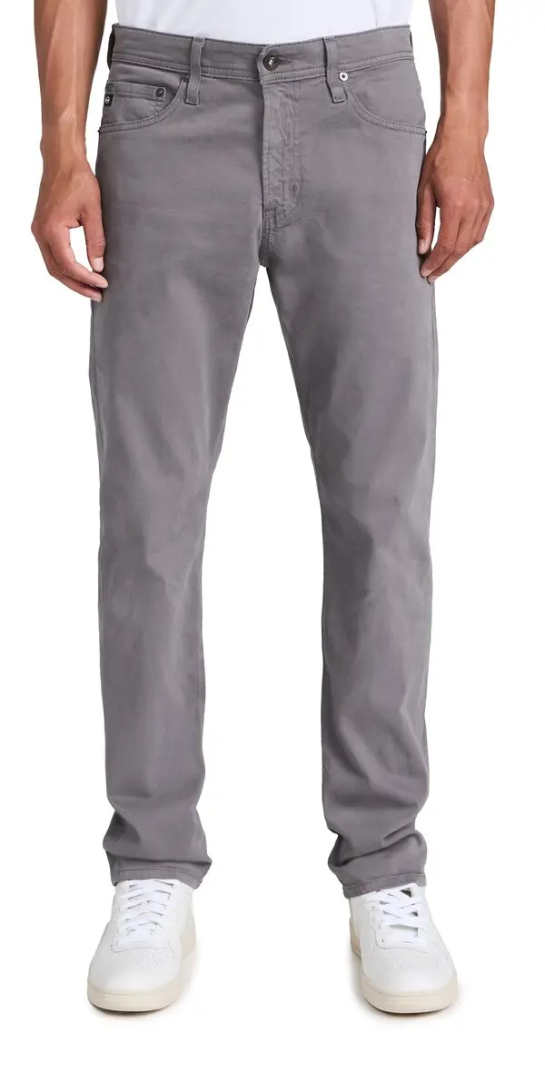 Ag Graduate Tailored Twill Straight Leg Jeans - Folkestone Grey