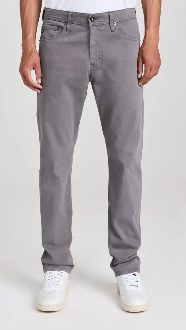 Ag Graduate Tailored Twill Straight Leg Jeans - Folkestone Grey