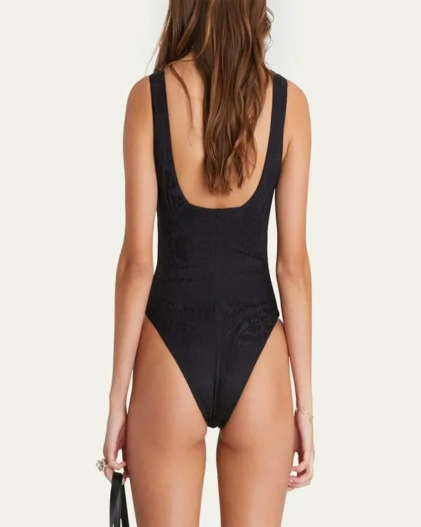 AQUA BLU AUSTRALIA Vero Square-neck One-piece Swimsuit
