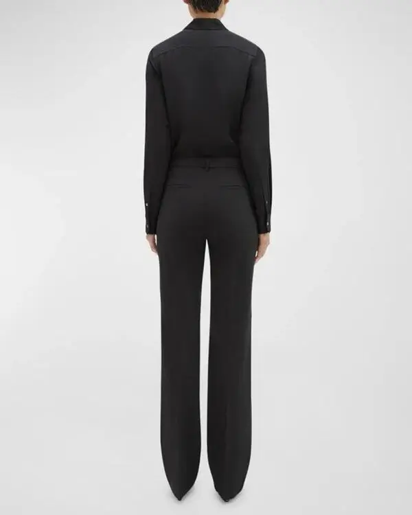Theory Traceable Wool Straight-leg Trousers