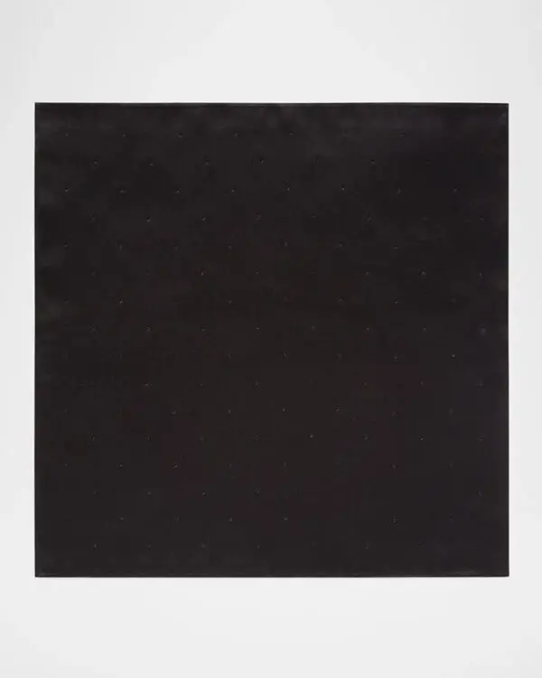 Stefano Ricci Apos;s Crystal-embellished Silk Pocket Square - Black
