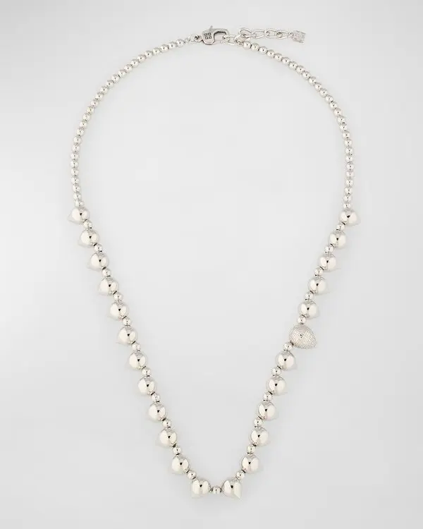 Givenchy Silvertone Stud Necklace - Silvery