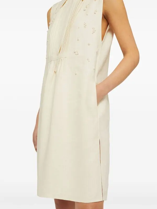 JIL SANDER Pearl-embroidered Shirt Dress