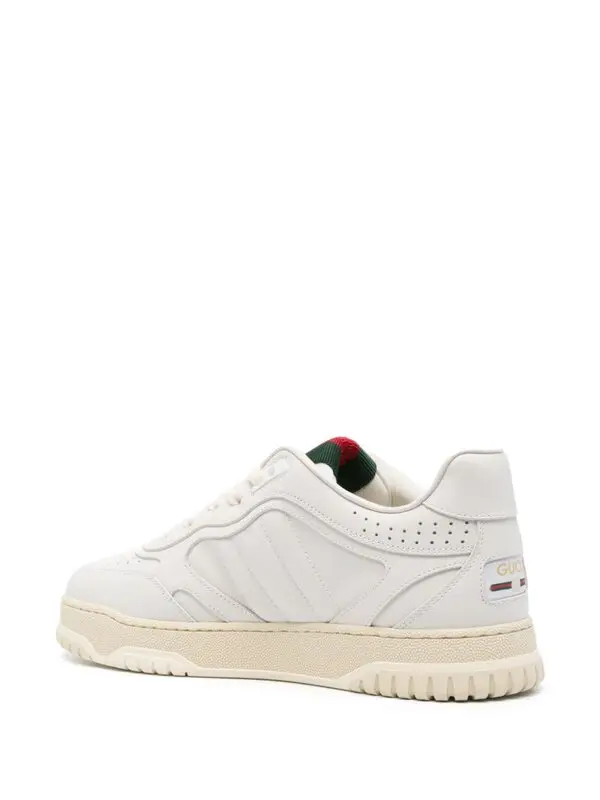 Gucci Re-web Leather Sneakers - White