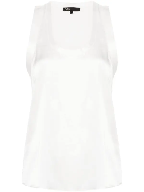 Maje Silk Tank Top - White