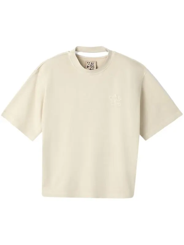 Camper Logo-embroidered T-shirt - Neutrals