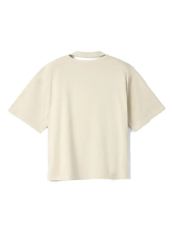 Camper Logo-embroidered T-shirt - Neutrals