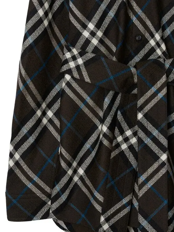Burberry Check-patterned Belted Shirt