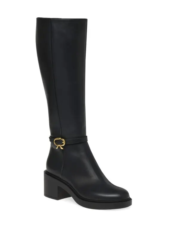 GIANVITO ROSSI Buckle-strap Knee-high Boots
