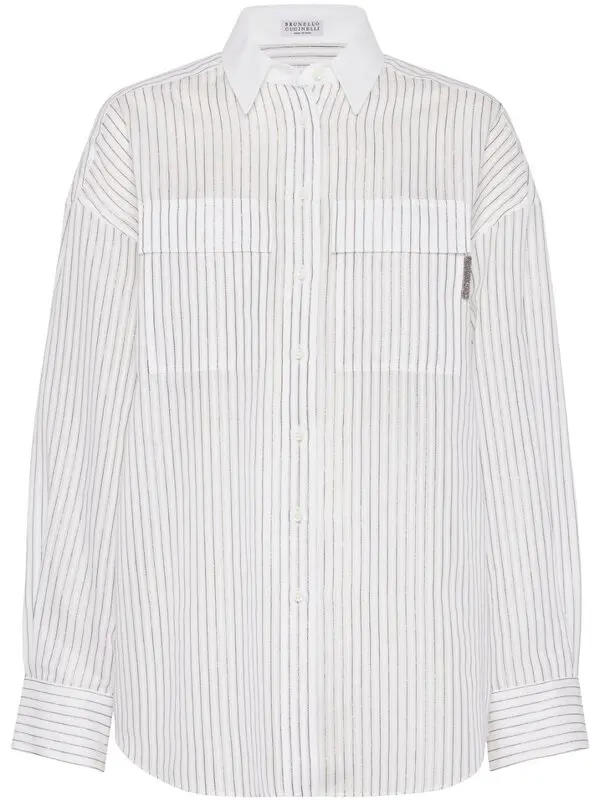 Brunello Cucinelli Striped Cotton-blend Shirt