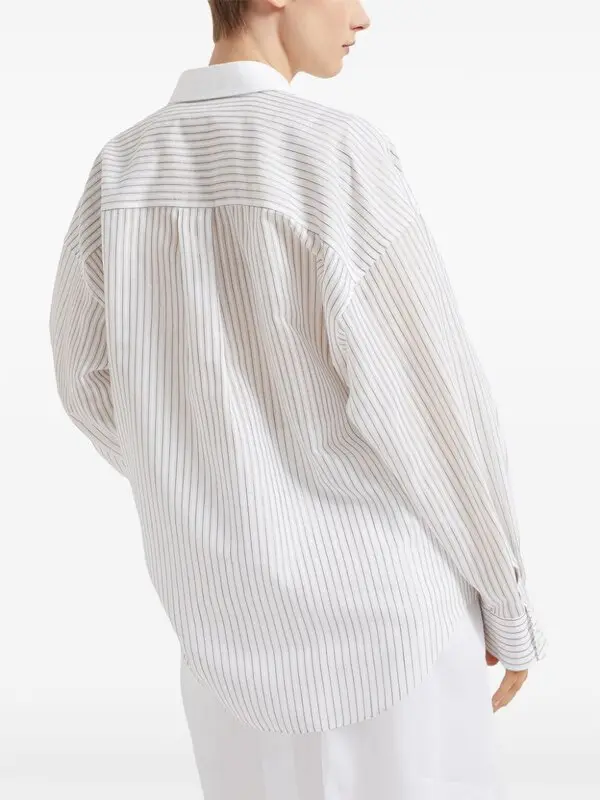 Brunello Cucinelli Striped Cotton-blend Shirt