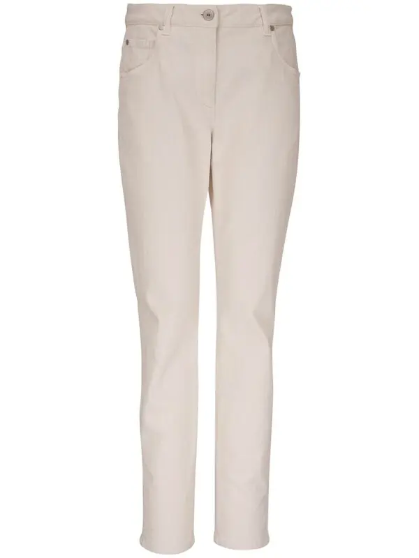 Brunello Cucinelli Slim-cut Trousers With Monili Detail
