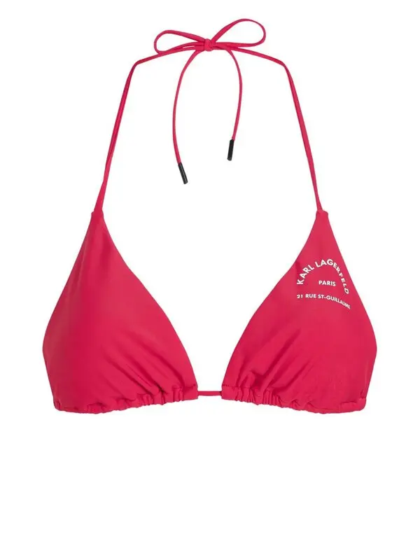 Karl Lagerfeld Rue St-guillaume Triangle Bikini Top - Pink