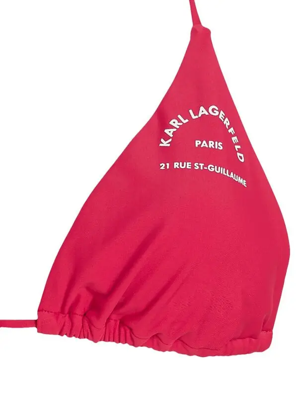 Karl Lagerfeld Rue St-guillaume Triangle Bikini Top - Pink