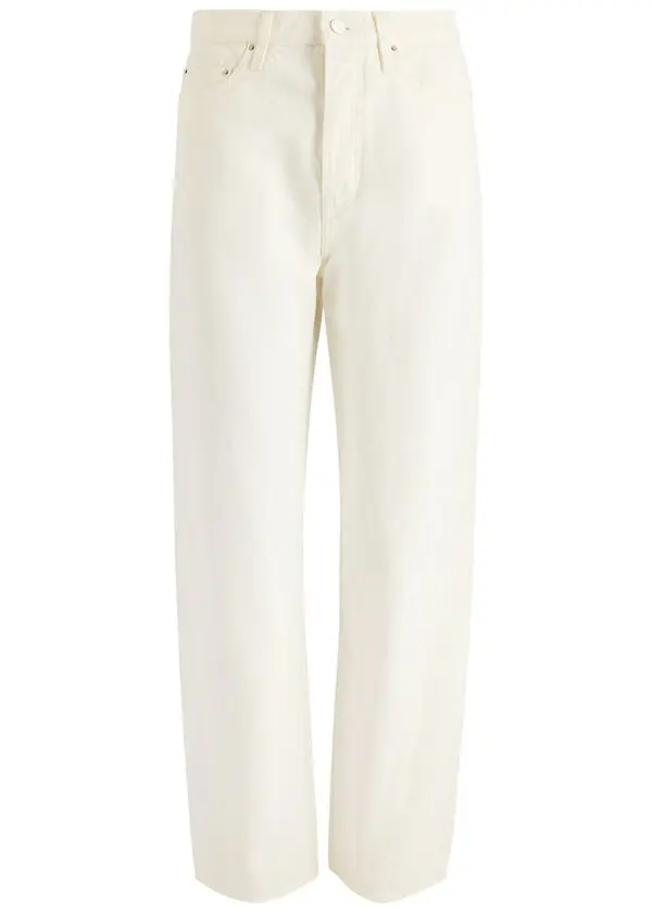 TOTEME Twisted Seam Straight-leg Jeans - Off White
