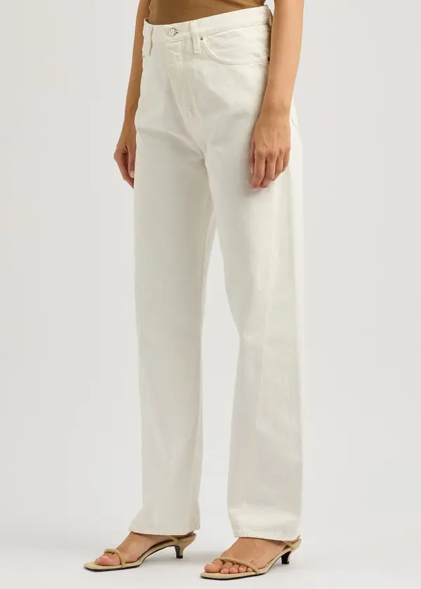 TOTEME Twisted Seam Straight-leg Jeans - Off White