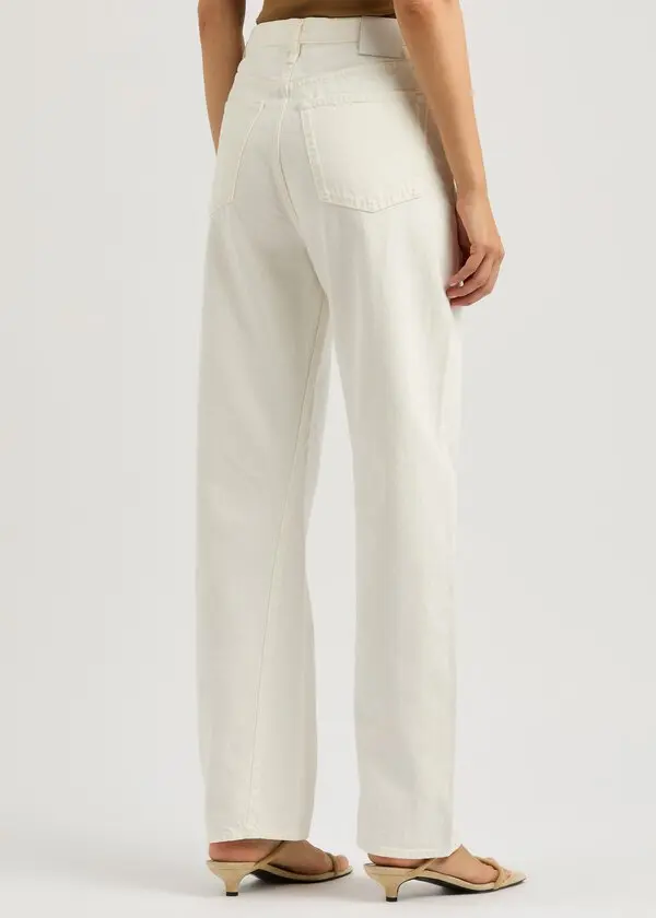 TOTEME Twisted Seam Straight-leg Jeans - Off White