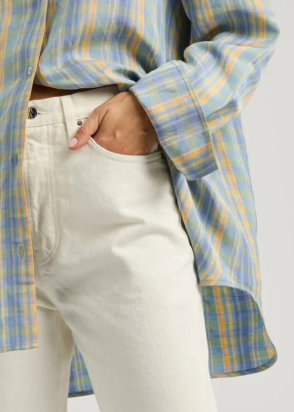 TOTEME Twisted Seam Straight-leg Jeans - Off White