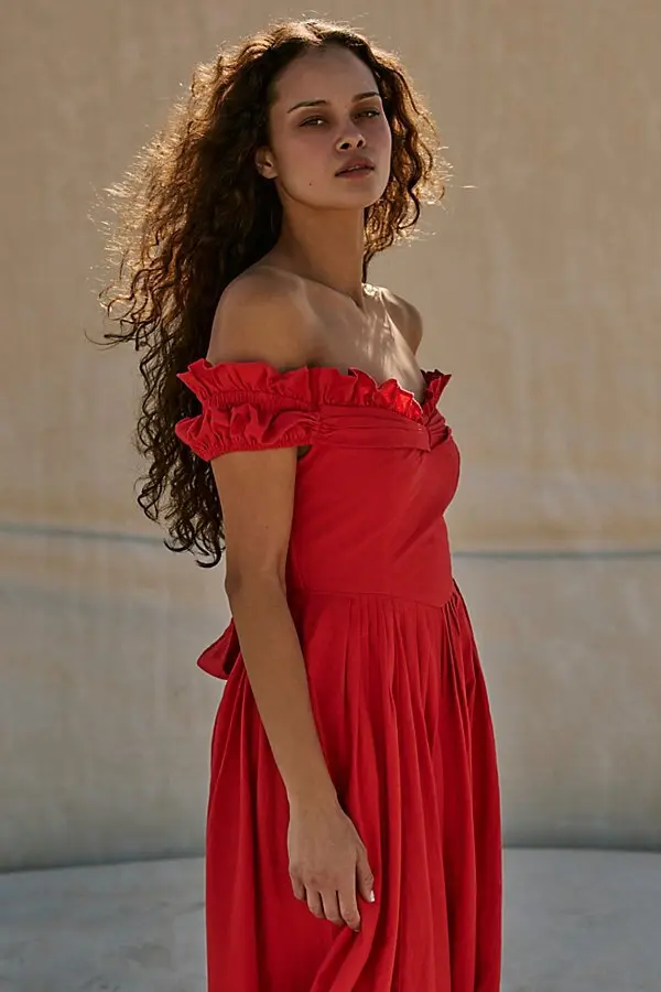 Free People Something Special Drop-Waist Midi In Bella Rosa - 72% Off |  Editorialist