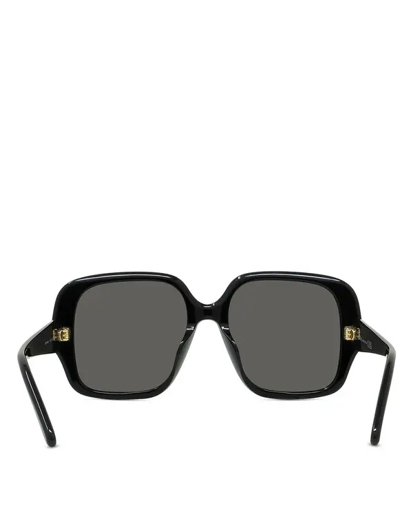Loewe Thin Square Sunglasses, 54mm - Black/Gray Solid  display picture 3