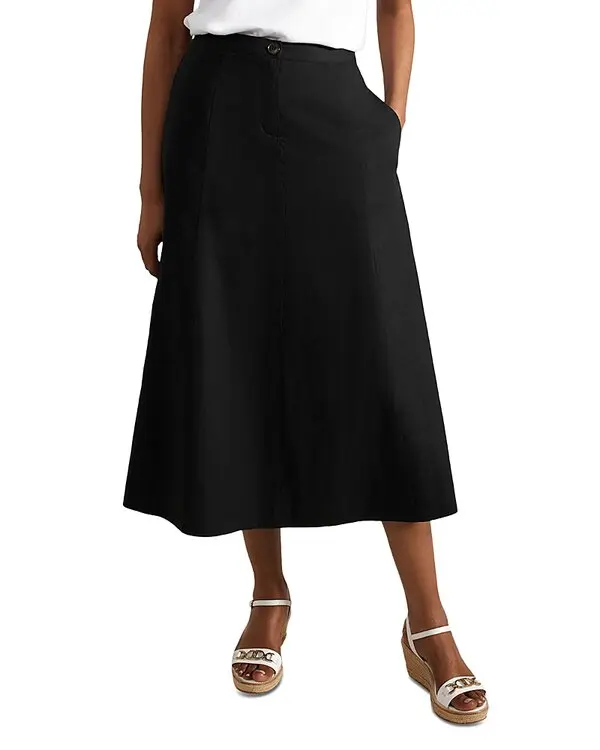 Hobbs London Lina Midi Skirt In Black 58% Off Editorialist
