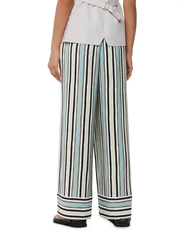 Whistles Nicola Striped Wide Leg Pants - Multicolor